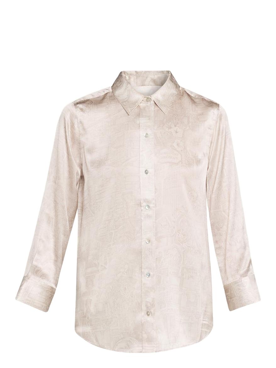 L'AGENCE dani 3/4-sleeve silk blouse